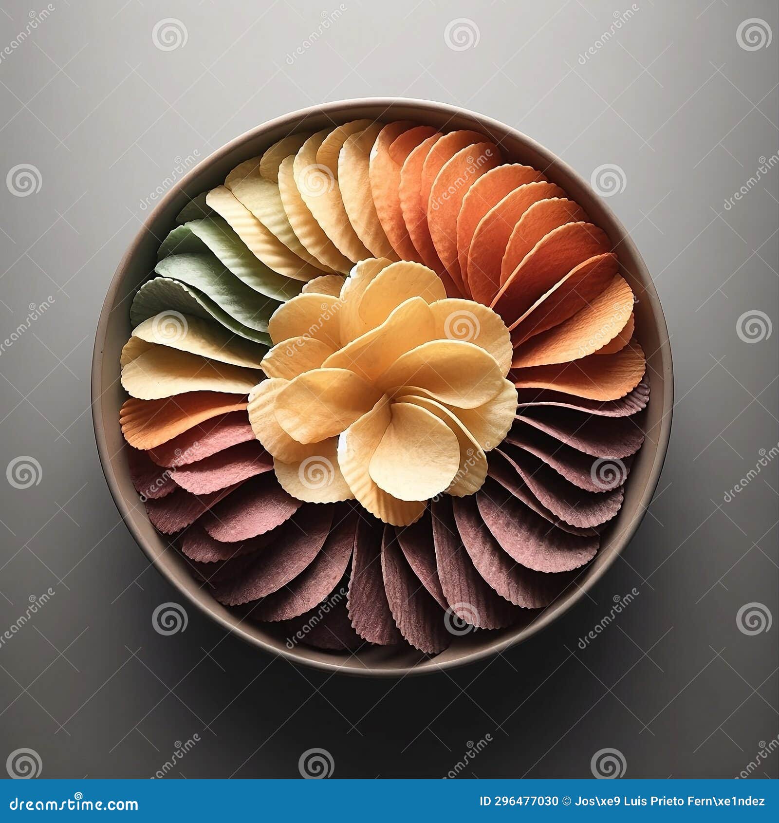 A Bowl of Multi-colored Potato Chips Stock Illustration - Illustration ...