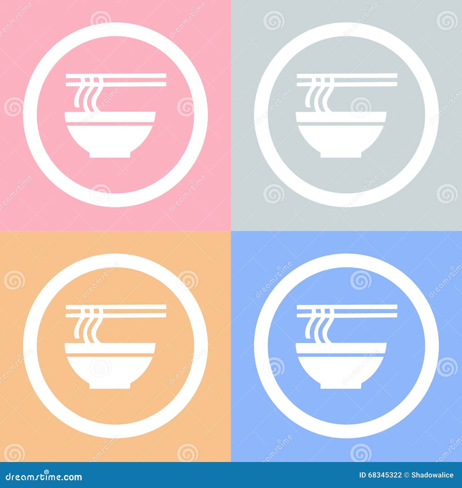 Bowl of Noodle Icon Vector EPS10, Great for Any Use. Stock Vector ...