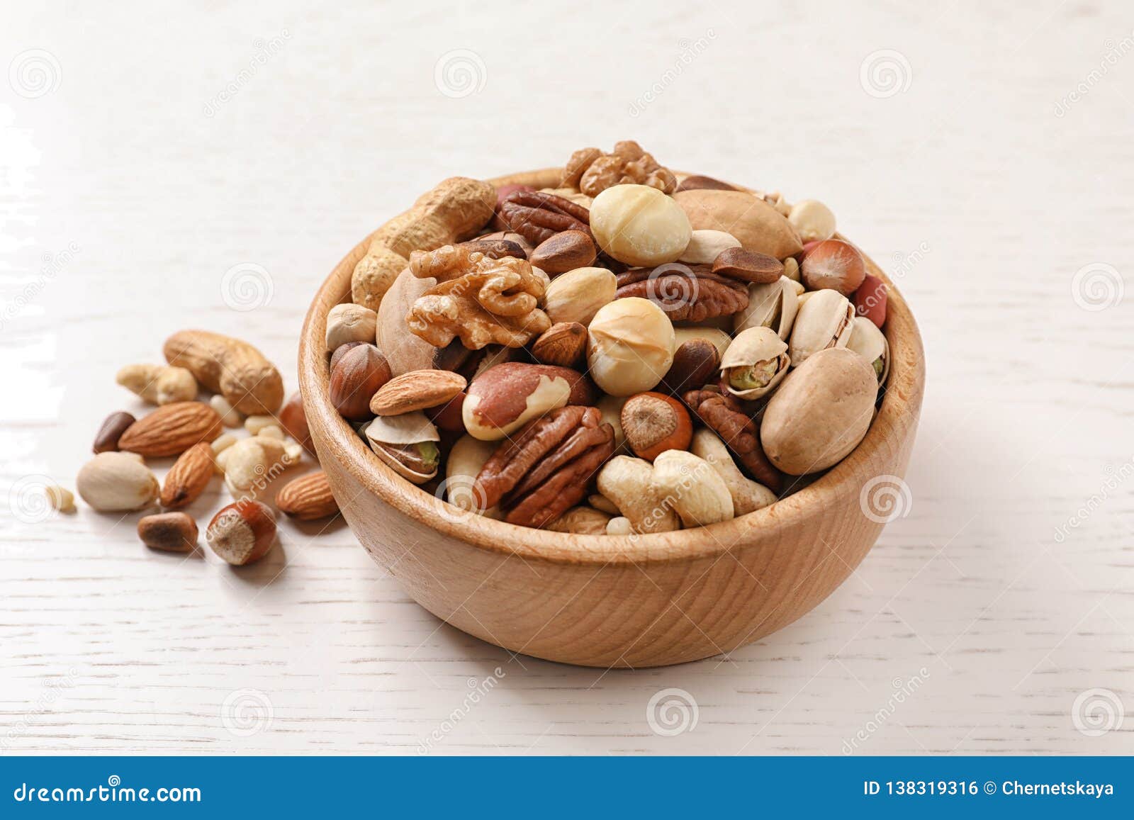 Bowl with Organic Mixed Nuts Stock Photo - Image of food, nuts: 138319316