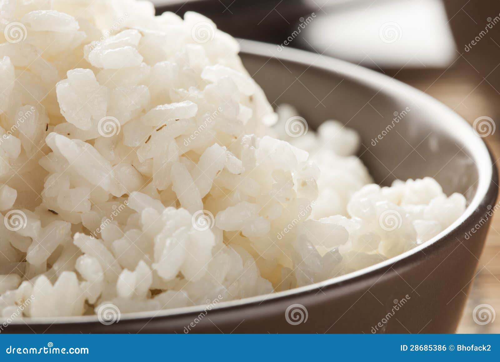 Bowl of Organic White Rice stock photo. Image of meal - 28685386