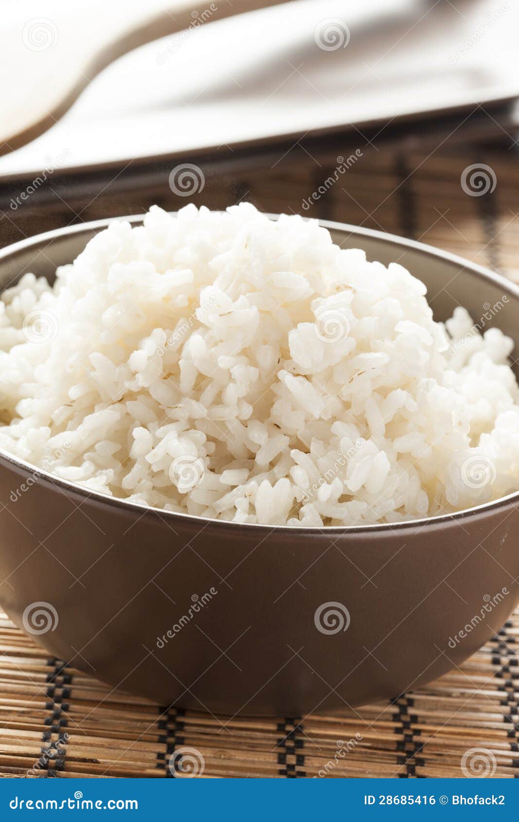 Bowl of Organic White Rice stock photo. Image of food - 28685416