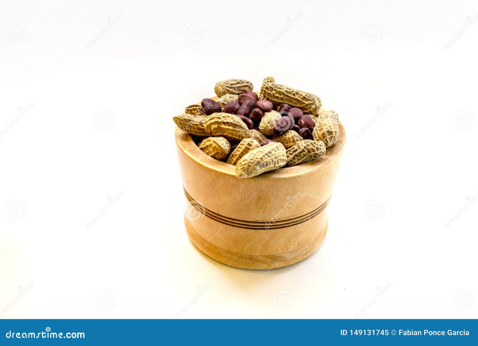 Bowl with Peanuts in Shell on White Background Stock Image - Image of ...