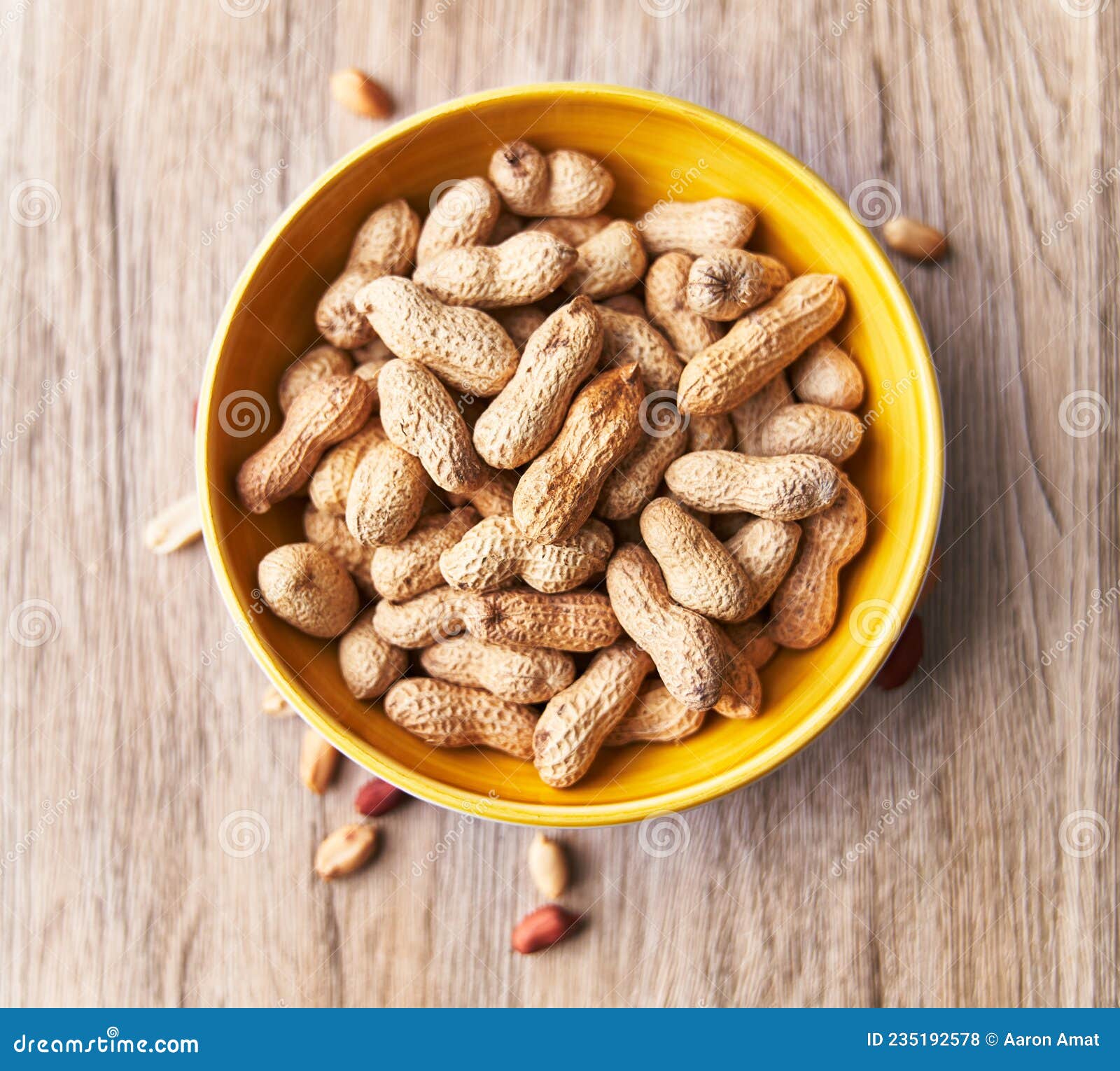 Bowl of Peanuts with Shell on a Wooden Surface Stock Photo - Image of ...