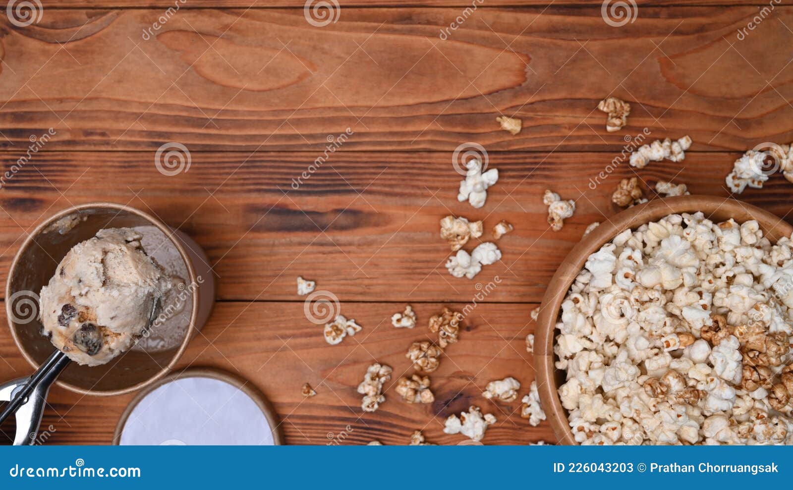 Popcorn In A Ice Cream Wafer Background Royalty-Free Stock Image ...