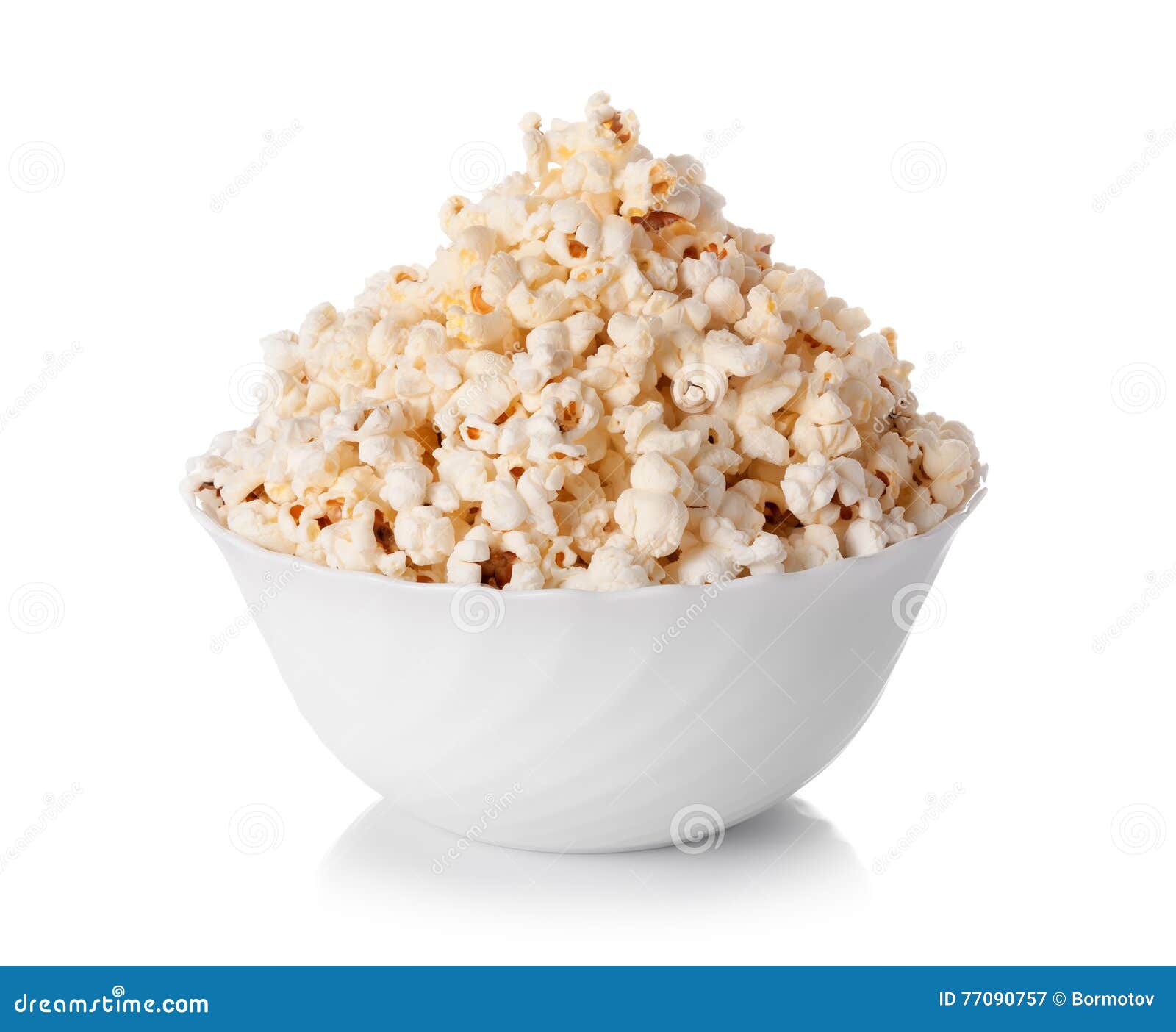 Popcorn In Box Isolated On White Background Stock Image | CartoonDealer ...