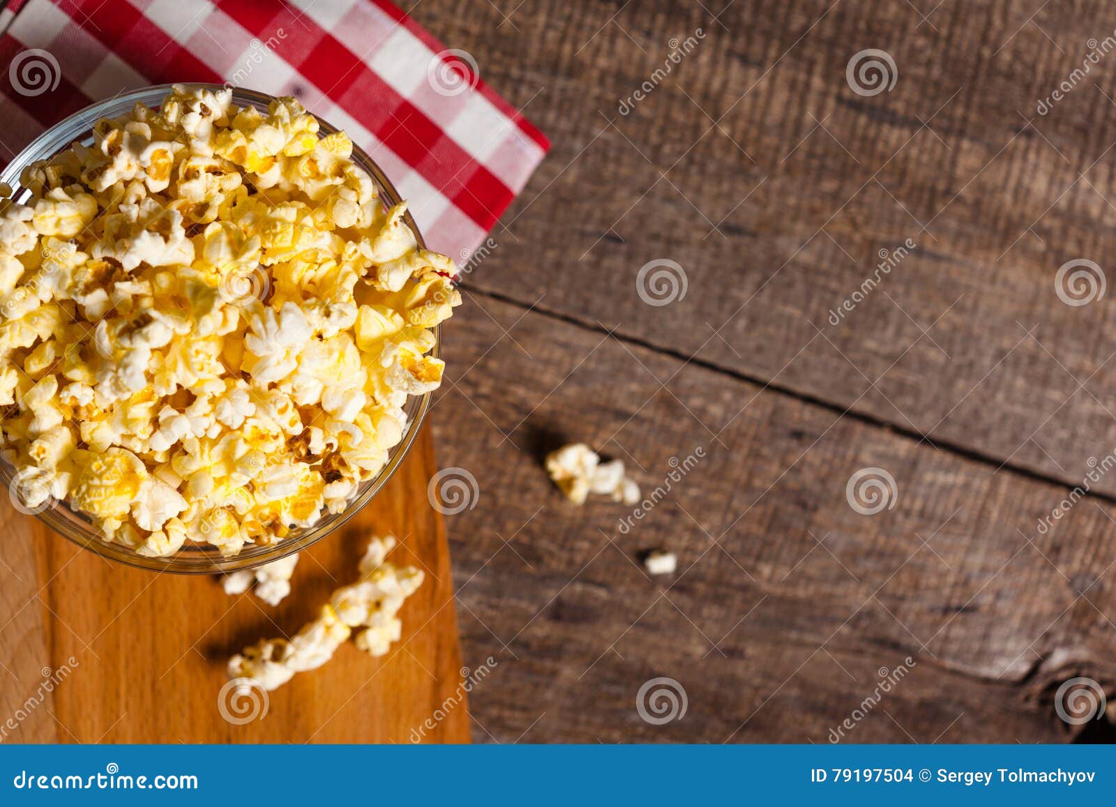 A bowl of popcorn stock photo. Image of appetizer, delicacy - 79197504