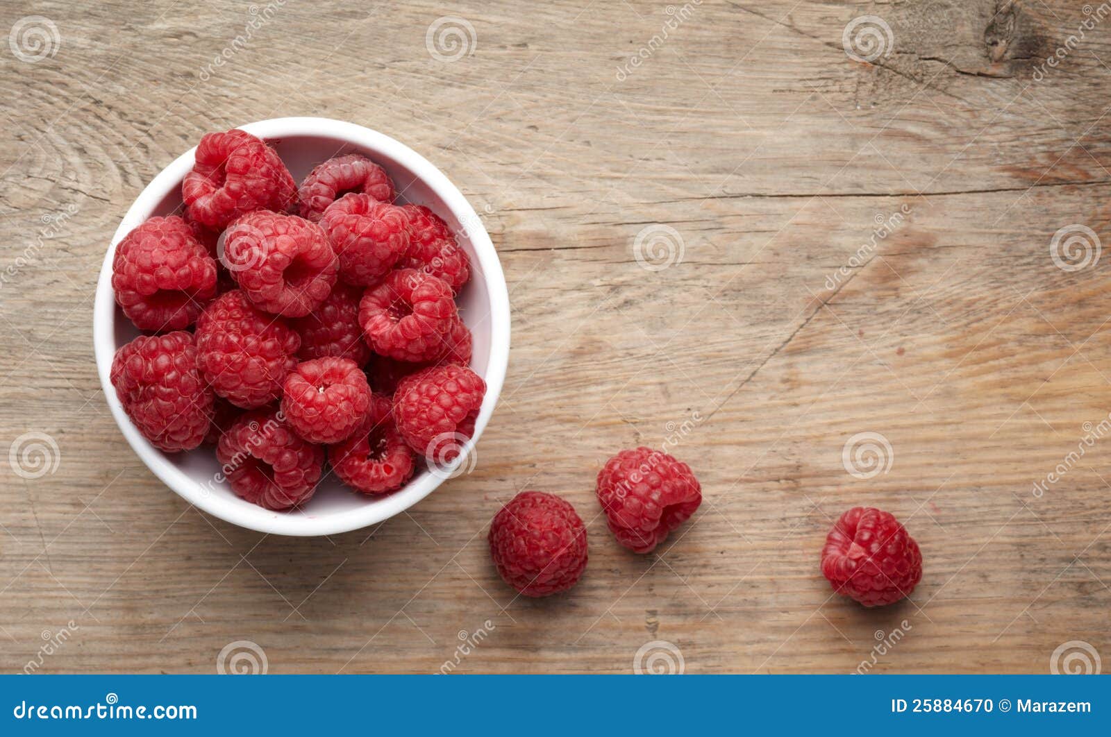 Bowl of raspberries stock photo. Image of seasonal, fresh - 25884670