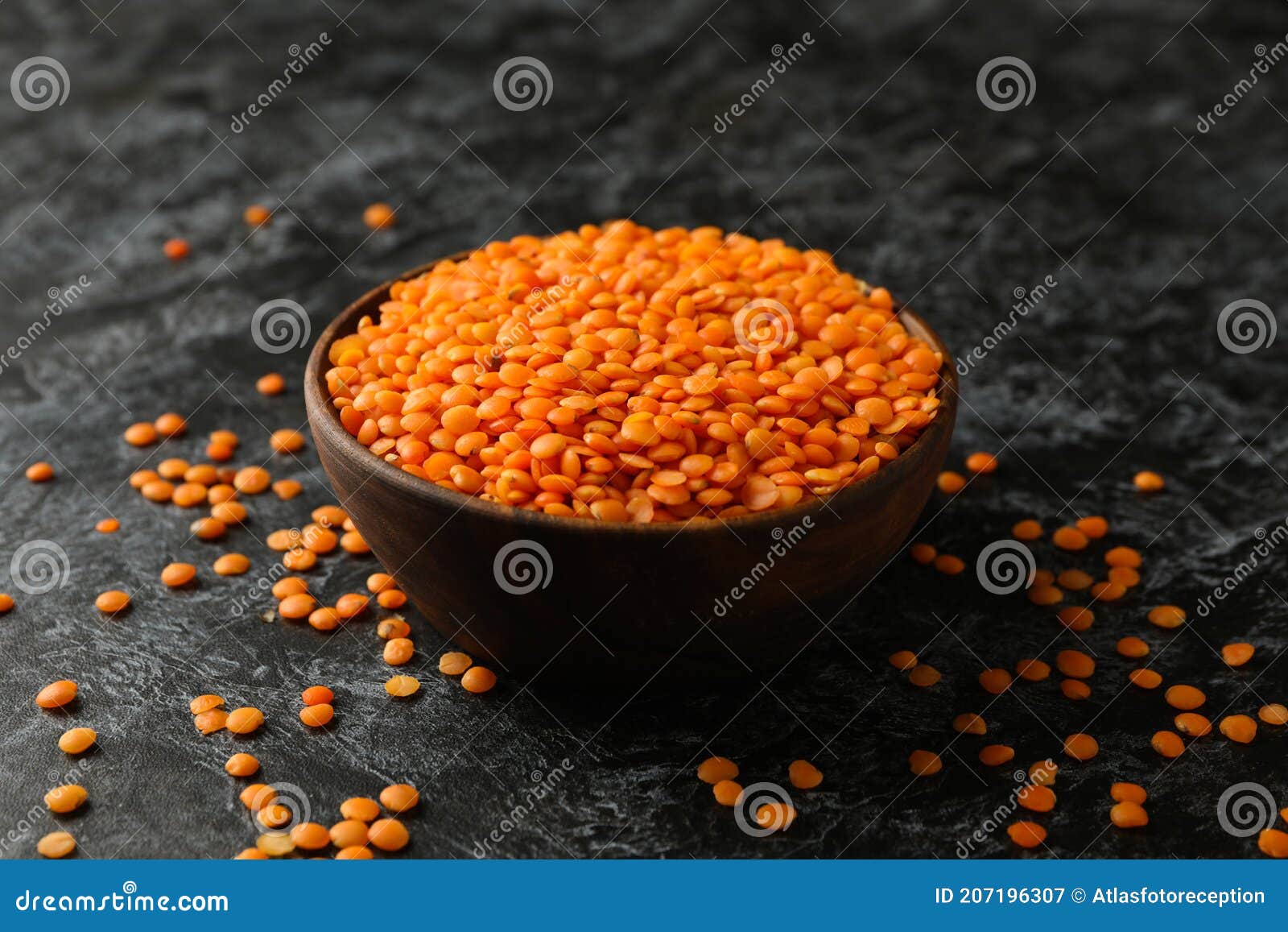 Bowl with Red Legumes on Black Smokey Background Stock Image - Image of ...