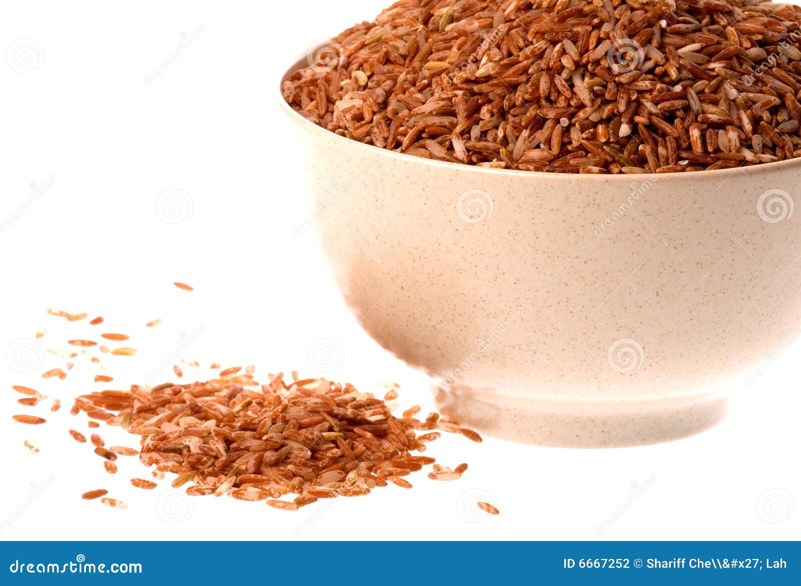 Bowl of red rice stock photo. Image of rice, ingredients - 6667252