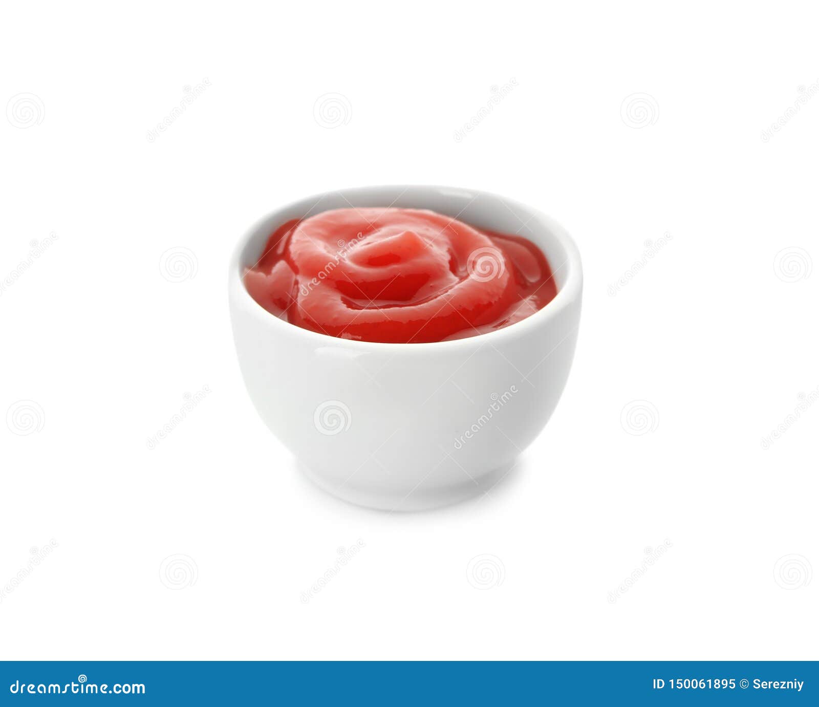 Bowl with Red Sauce on White Background Stock Image - Image of italian ...