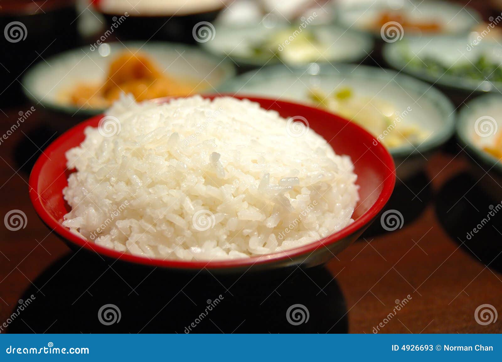Bowl of rice stock image. Image of steamed, rice, japanese - 4926693