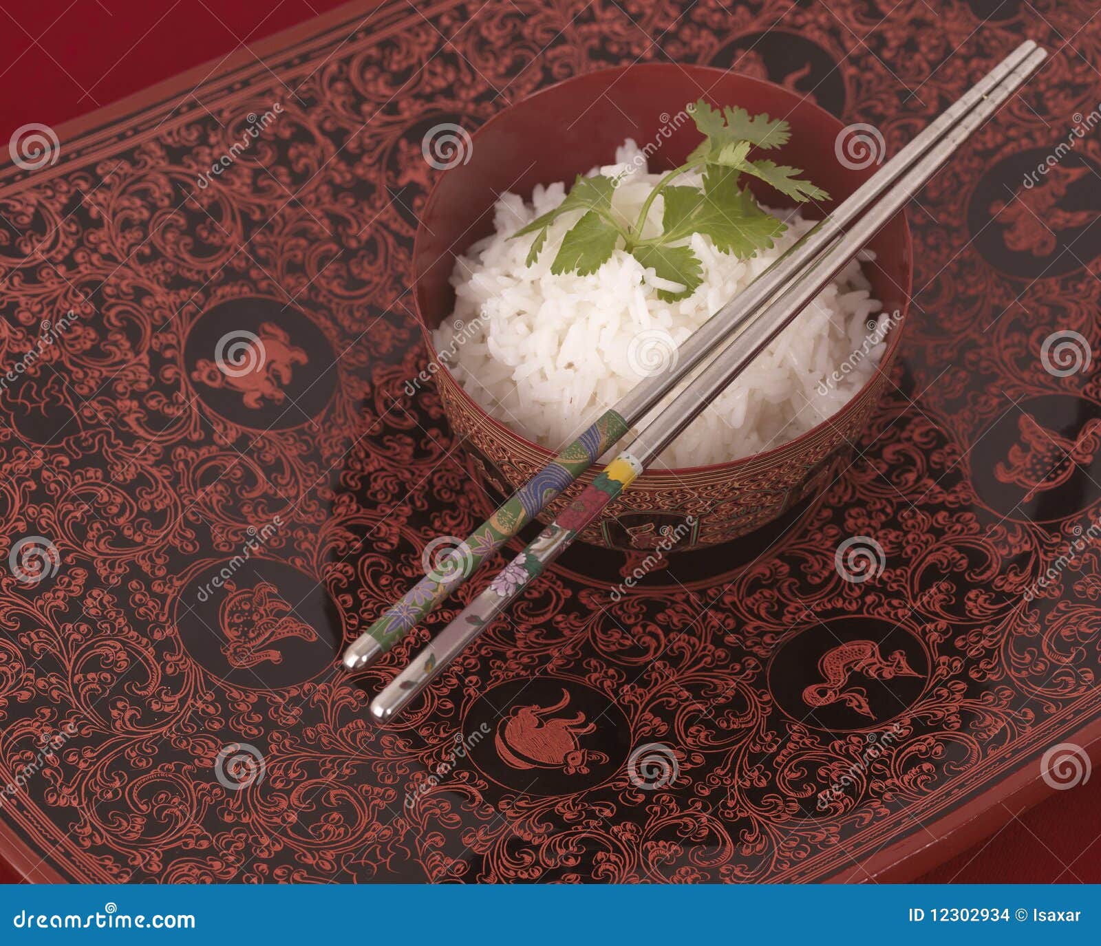Bowl of Rice and Chinese Chopsticks Stock Photo - Image of ethnicity ...