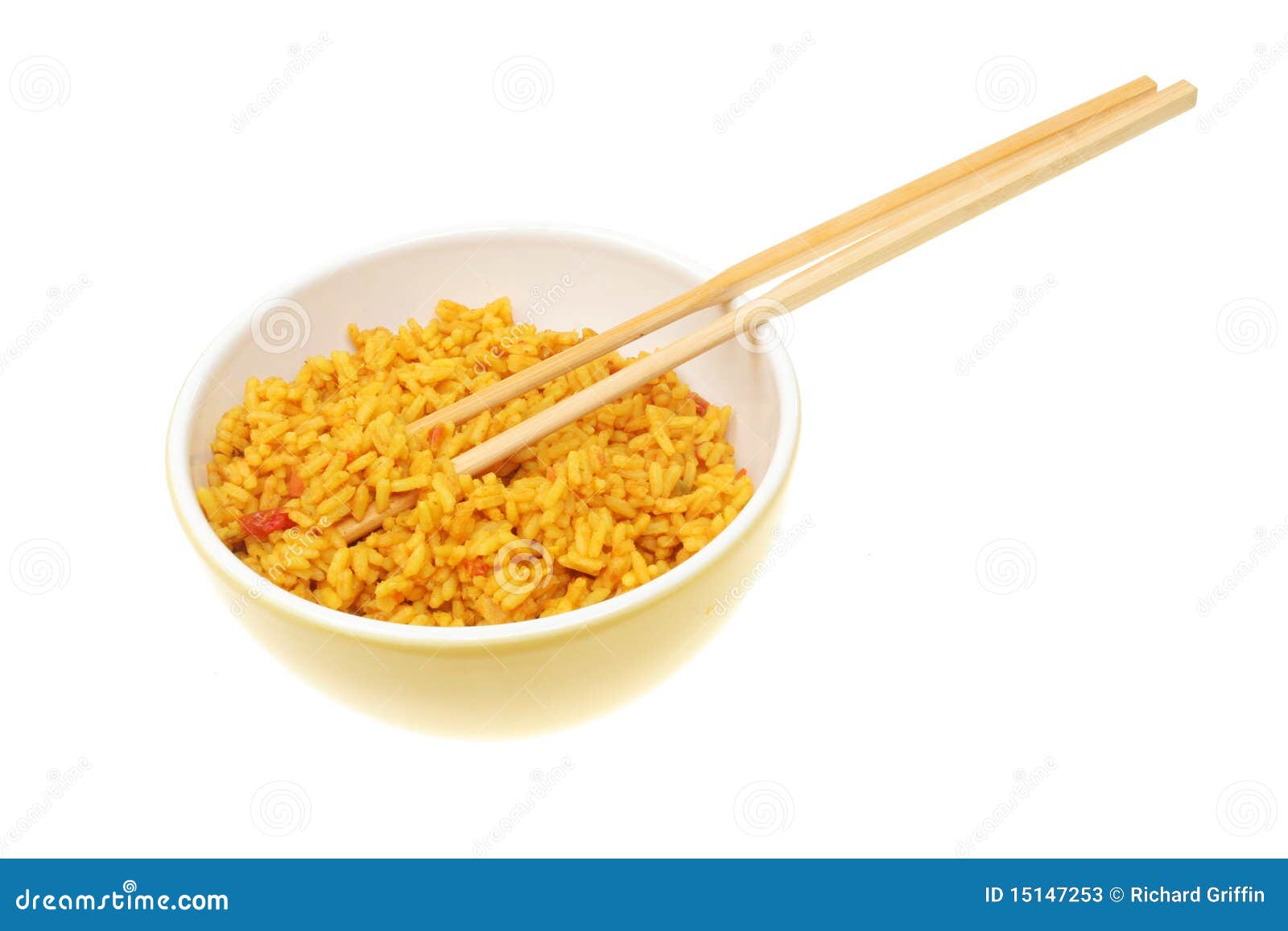 Bowl of Rice with Chopsticks Stock Image - Image of chopstick, white ...