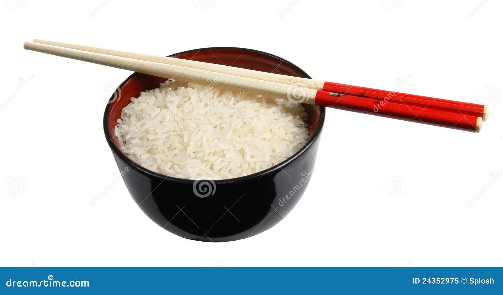 Bowl of Rice with Chopsticks Stock Image - Image of eating, grain: 24352975