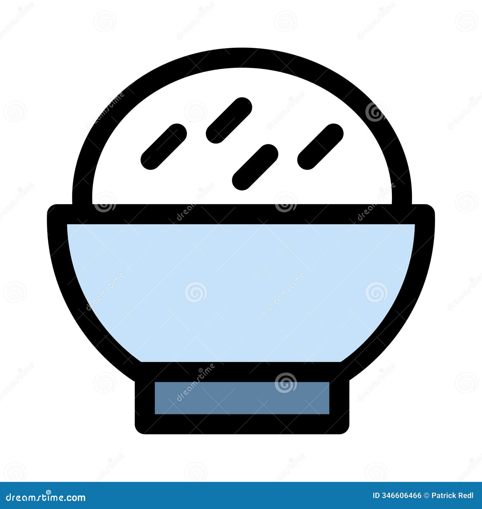 Bowl of Rice - Clean and Modern Chinese Icon Stock Illustration ...