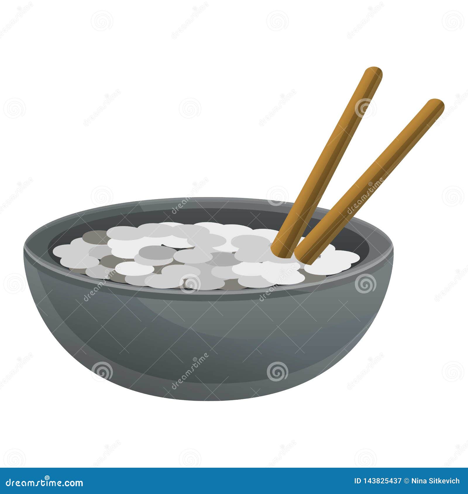 Bowl Rice Icon, Cartoon Style Stock Vector - Illustration of asia ...