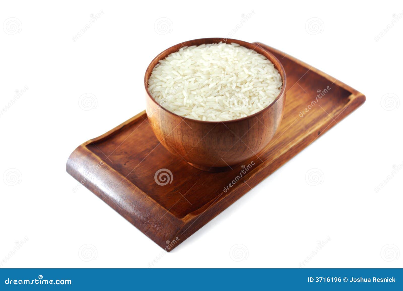 Bowl Of Rice On Wooden Tray Picture. Image: 3716196