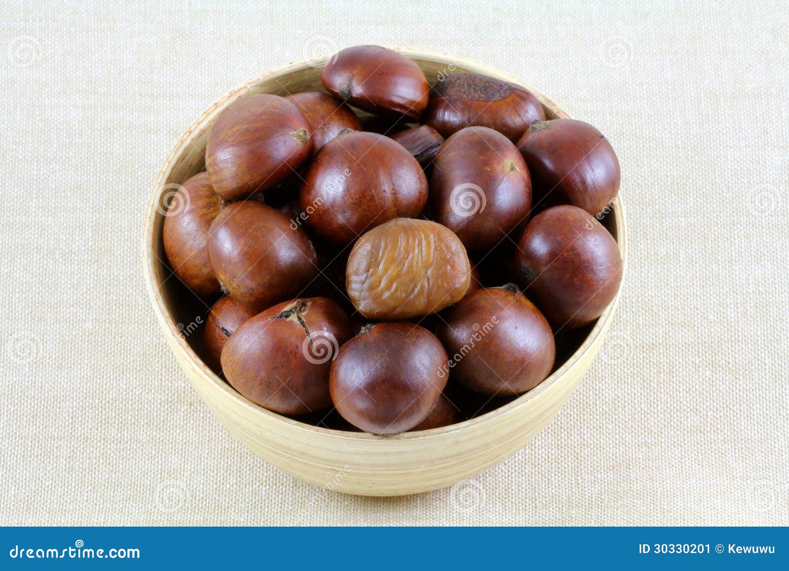 A Bowl of Roasted Sweet Chestnuts Stock Image - Image of healthy ...