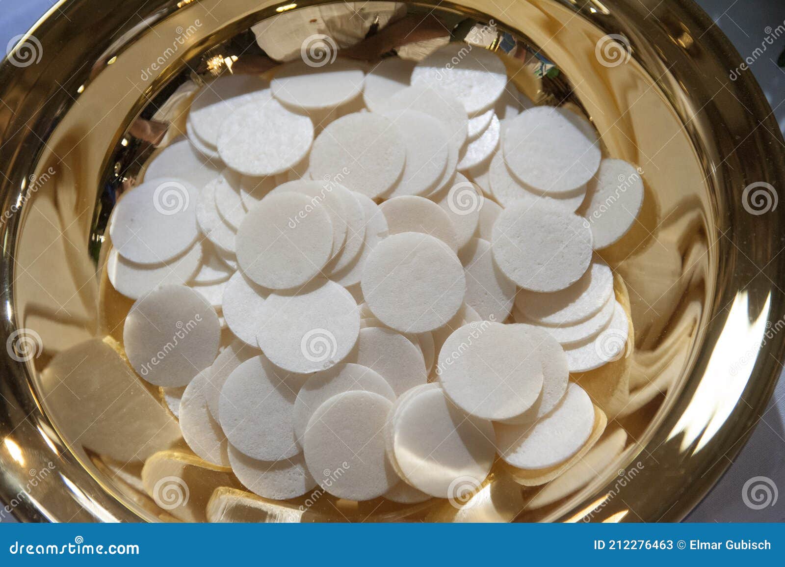 Bowl with Sacramental at Holy Communion Stock Image - Image of ...