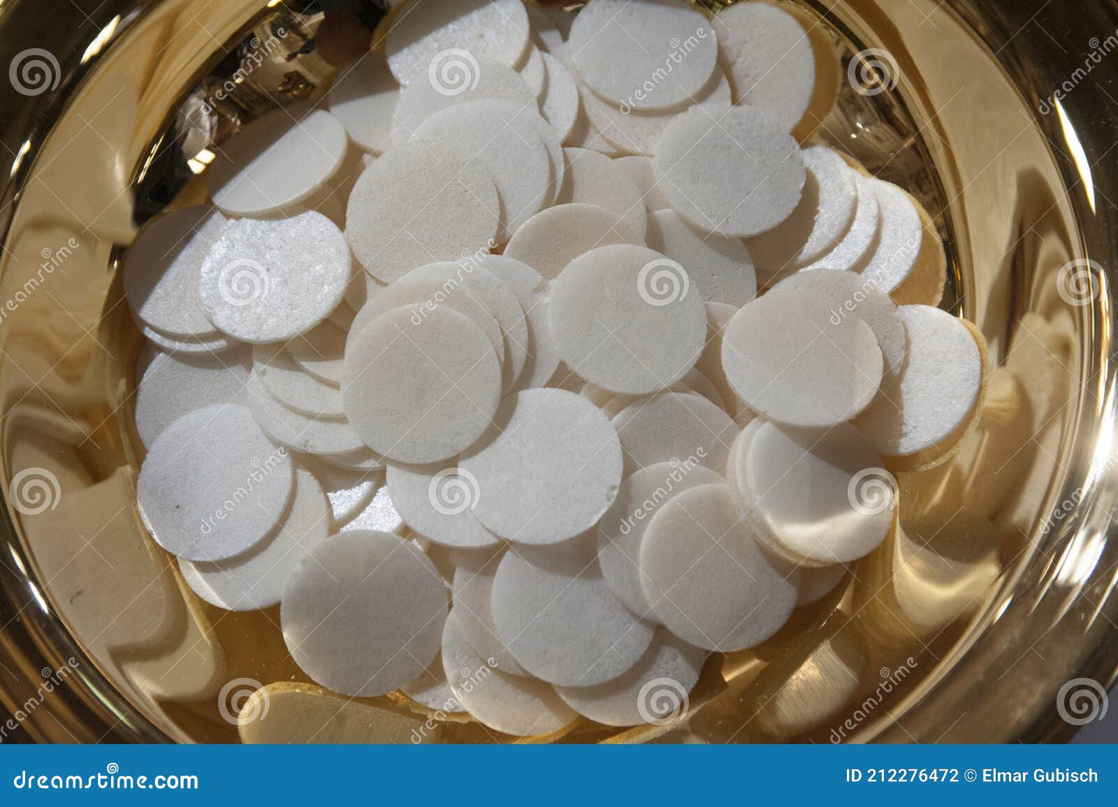 Bowl with Sacramental at Holy Communion Stock Photo - Image of ...