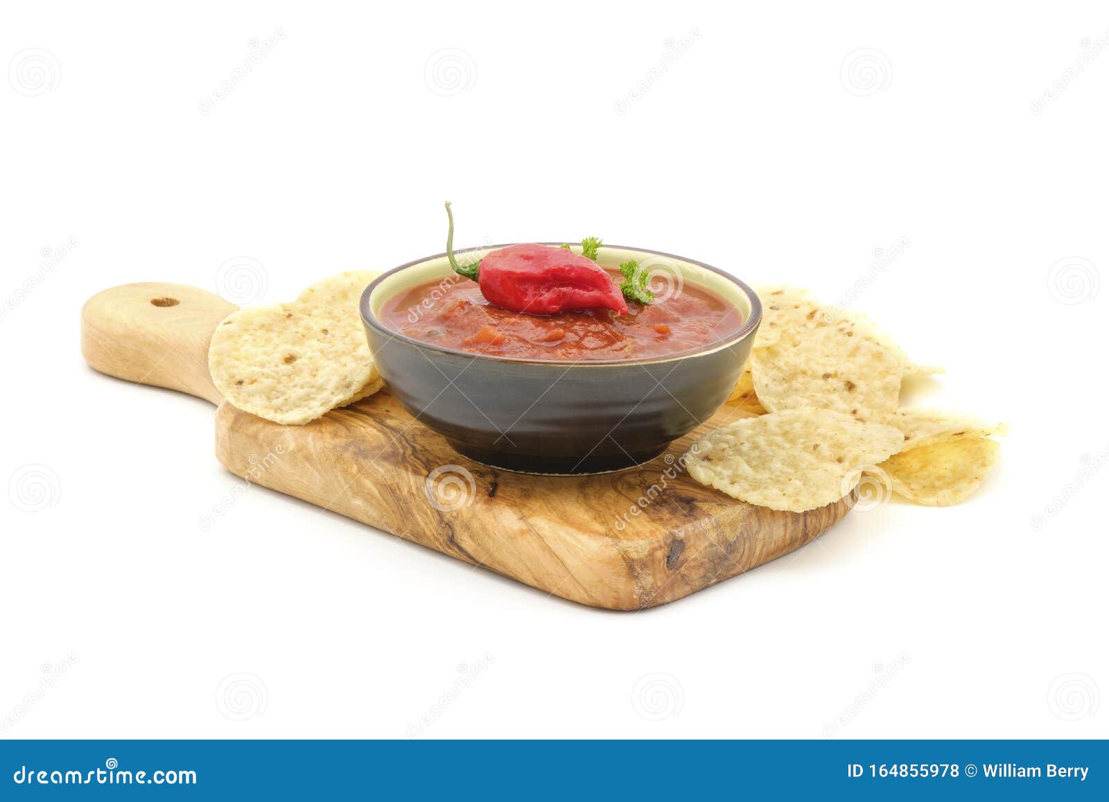 Bowl of Salsa stock photo. Image of chips, white, snack - 164855978