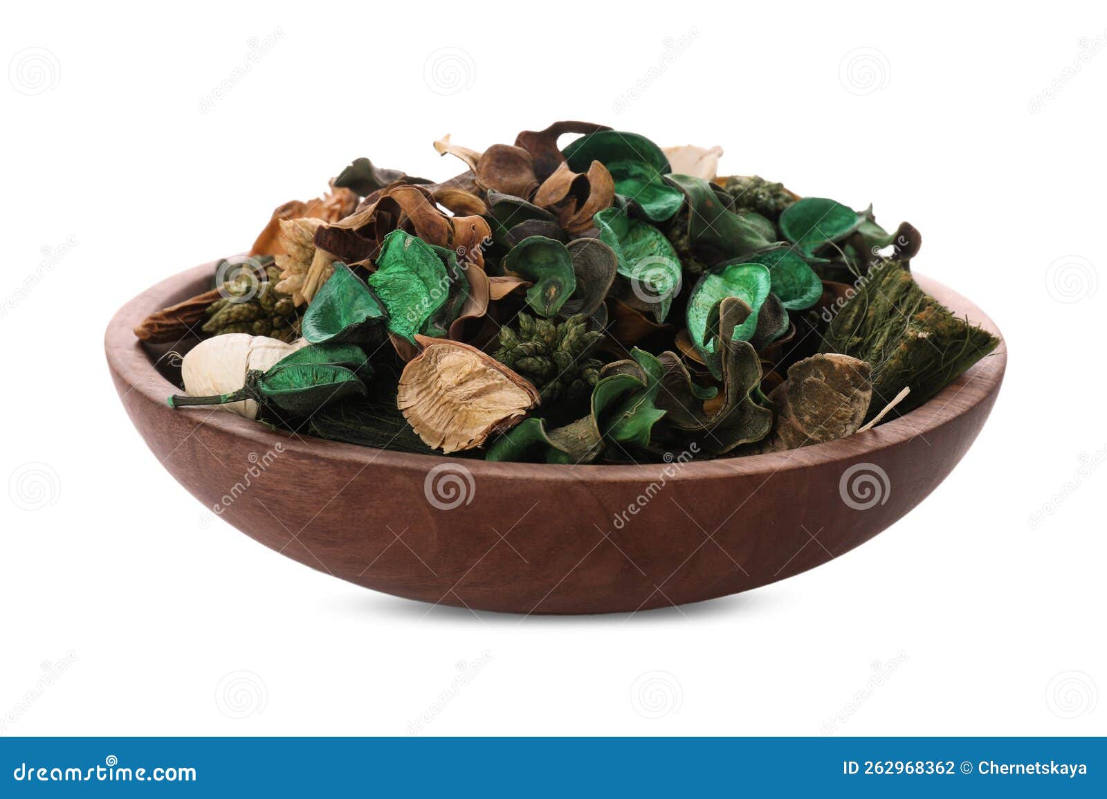 Bowl with Scented Potpourri Isolated on White Stock Photo - Image of ...