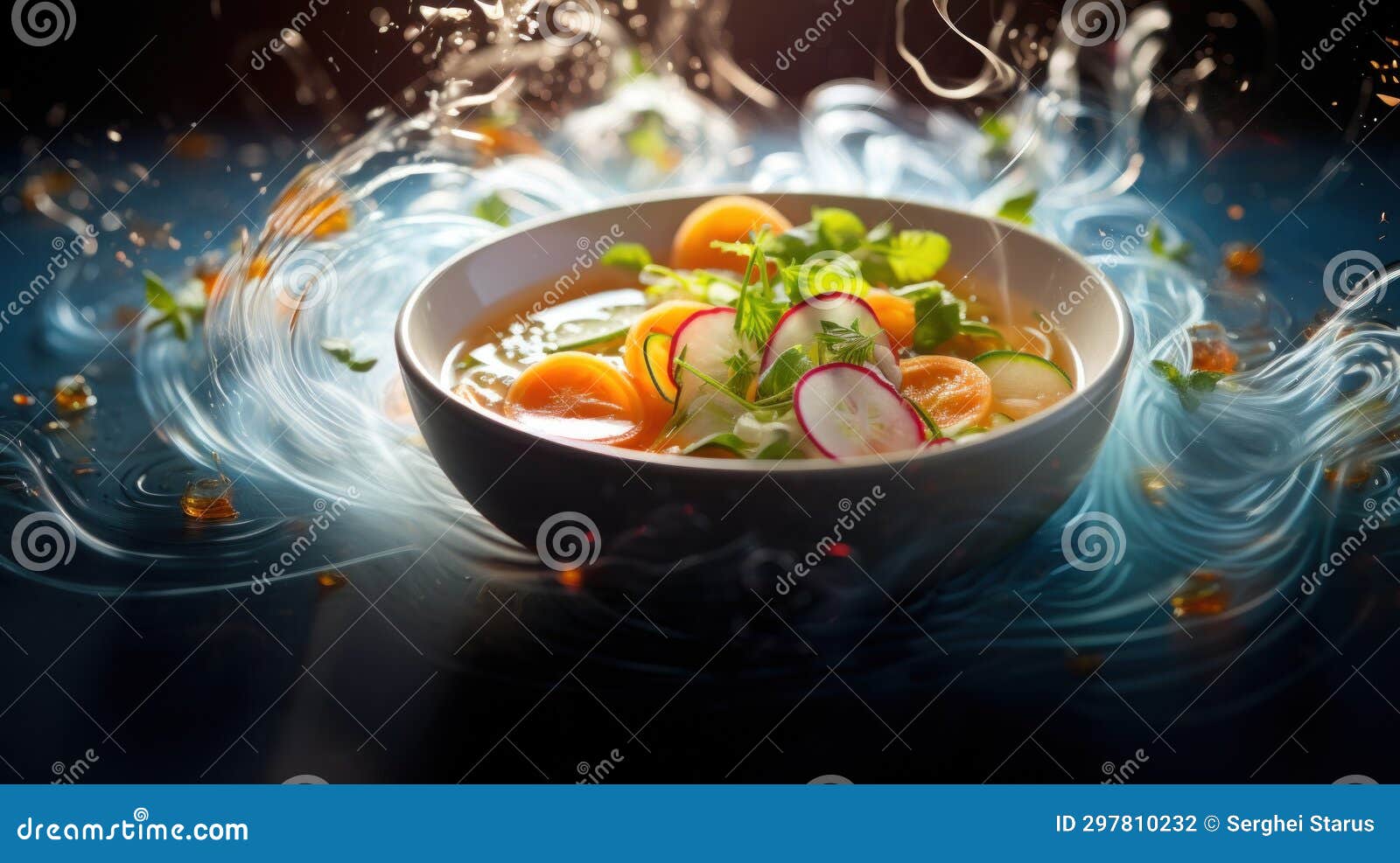 A Bowl of Soup with a Splash Effect, AI Stock Photo - Image of meal ...