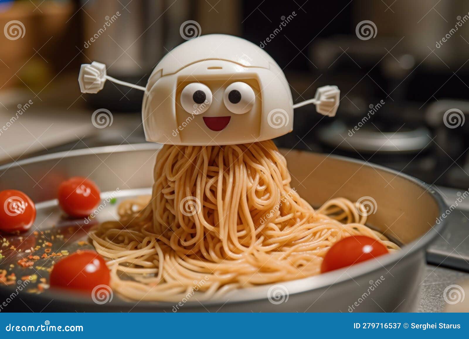 A Bowl of Spaghetti with a Face on Top of it. Generative AI Image ...