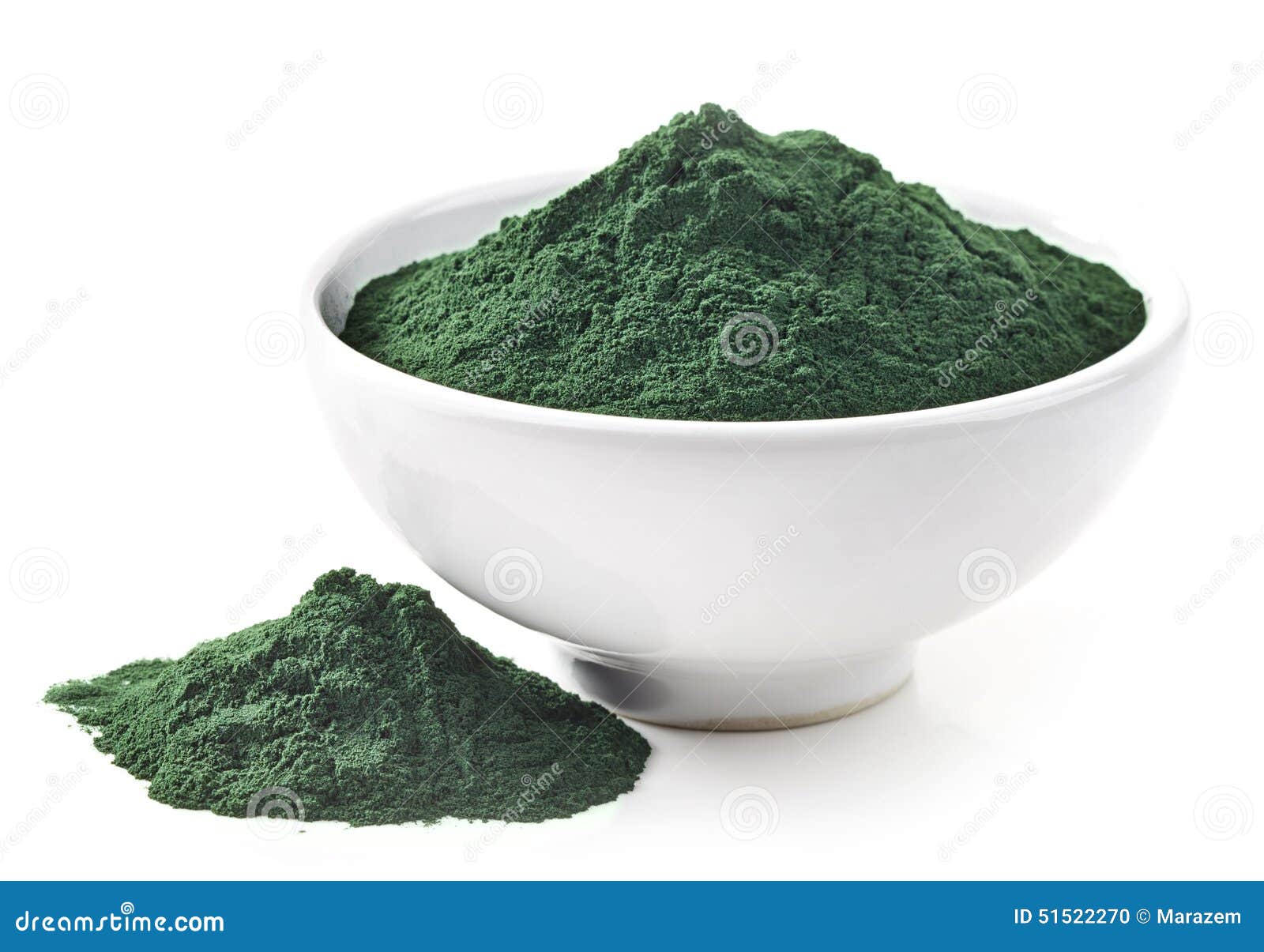 Bowl of Spirulina Algae Powder Stock Photo - Image of active, plant ...