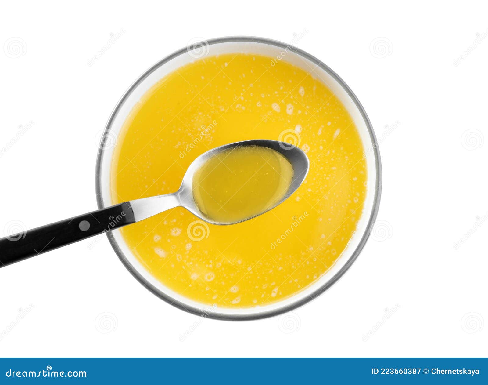 Bowl and Spoon of Ghee Butter on White Stock Image - Image of organic ...