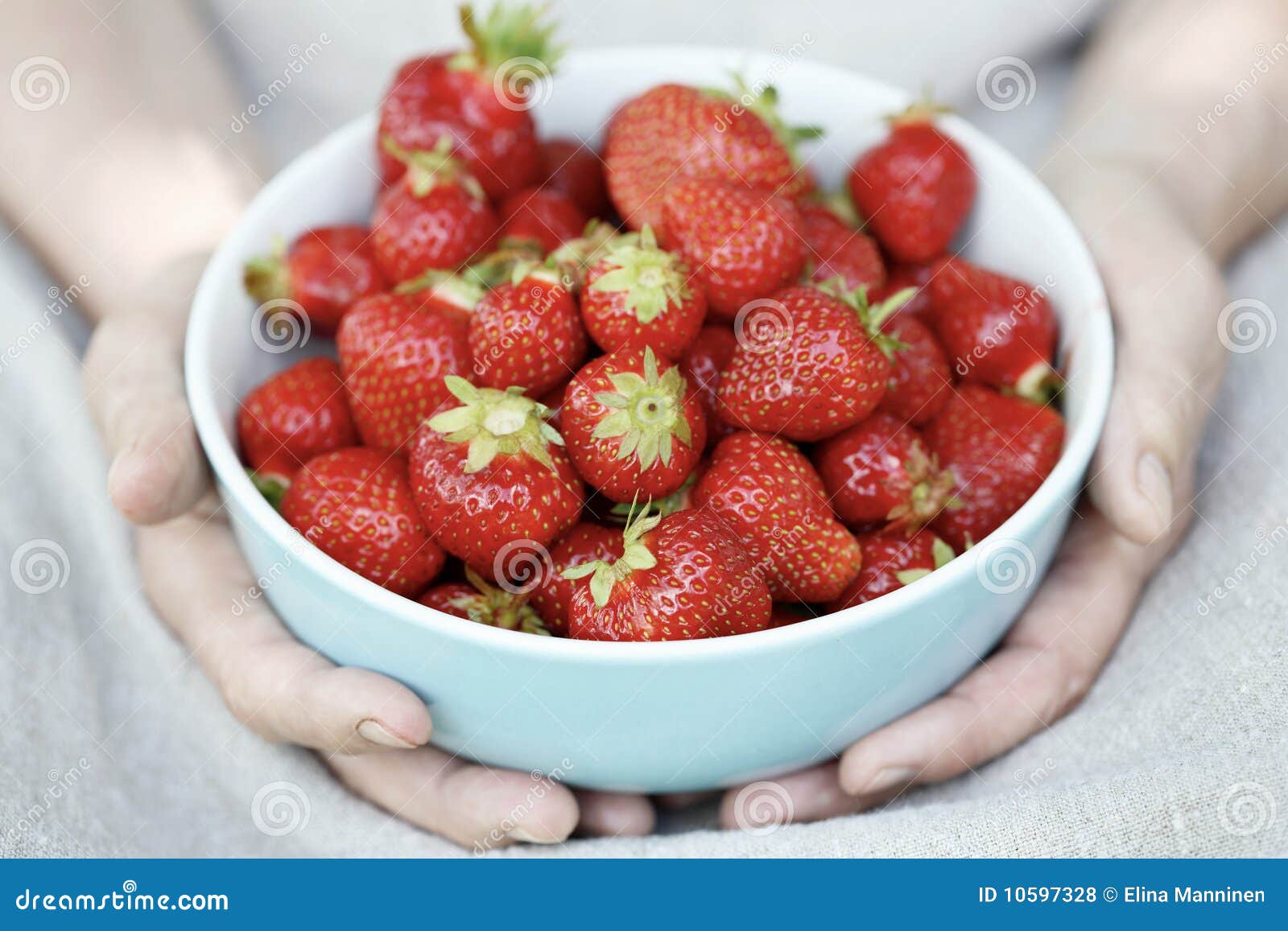 Bowl of strawberries. stock photo. Image of colorful - 10597328
