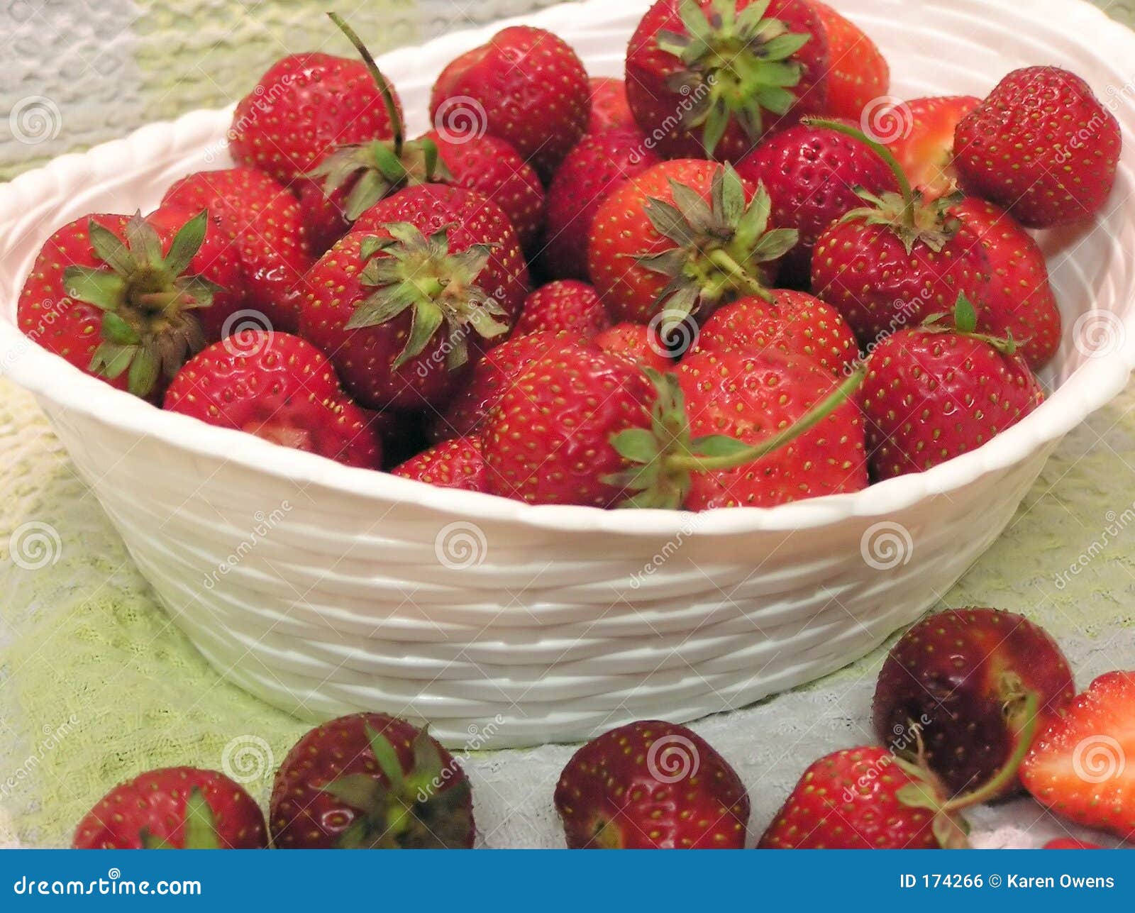 Bowl of Strawberries stock photo. Image of soft, dish, punnet - 174266