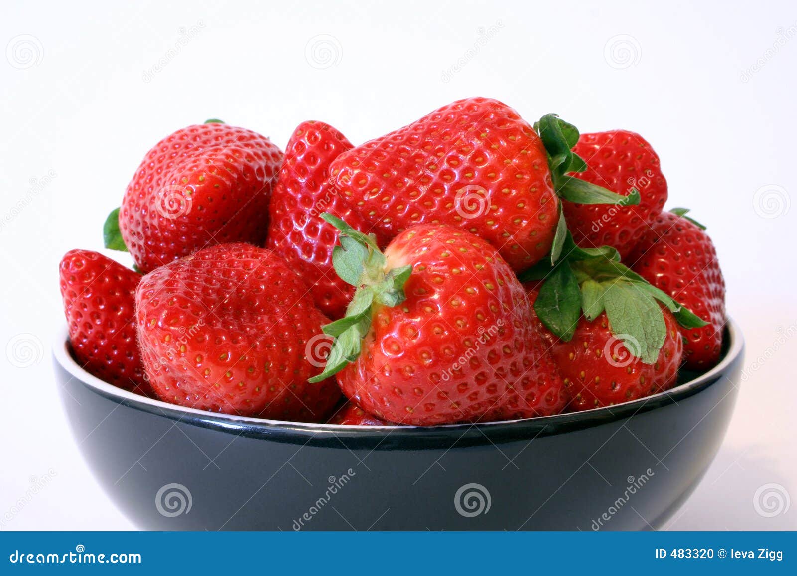 Bowl of strawberries stock photo. Image of organic, seeds - 483320
