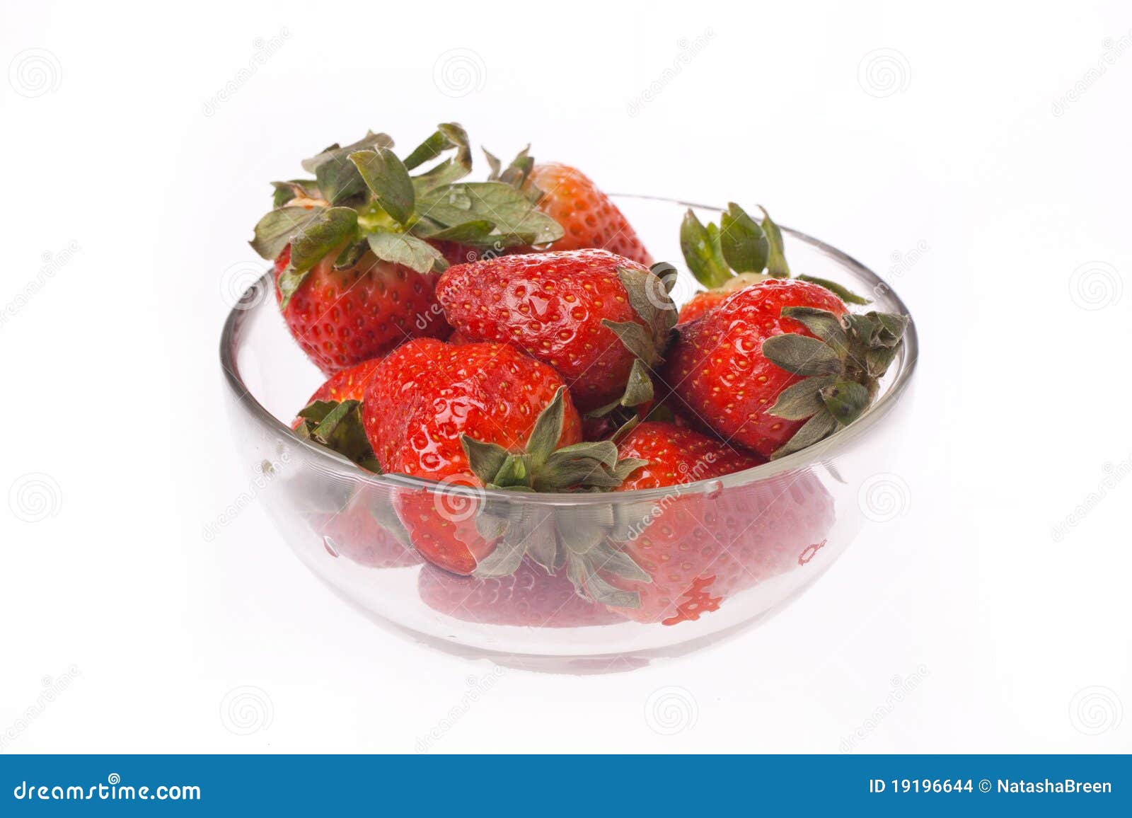 Bowl of Strawberries Isolated Stock Photo - Image of diet, healthy ...