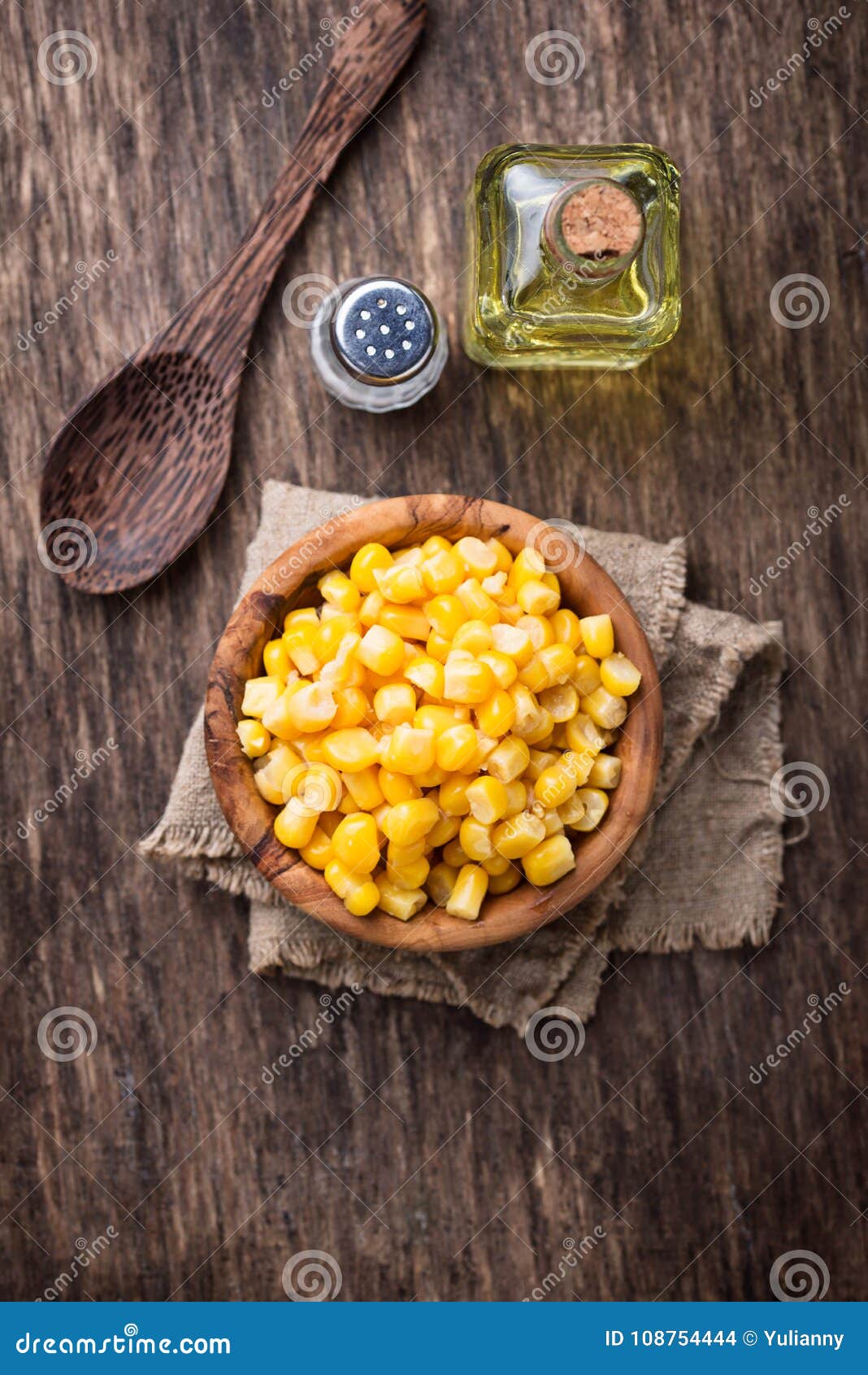 Bowl of a sweet corn stock photo. Image of tasty, salad - 108754444
