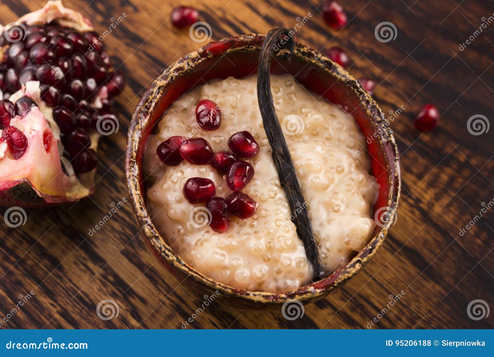 A bowl of tapioca pudding stock photo. Image of colorful - 95206188