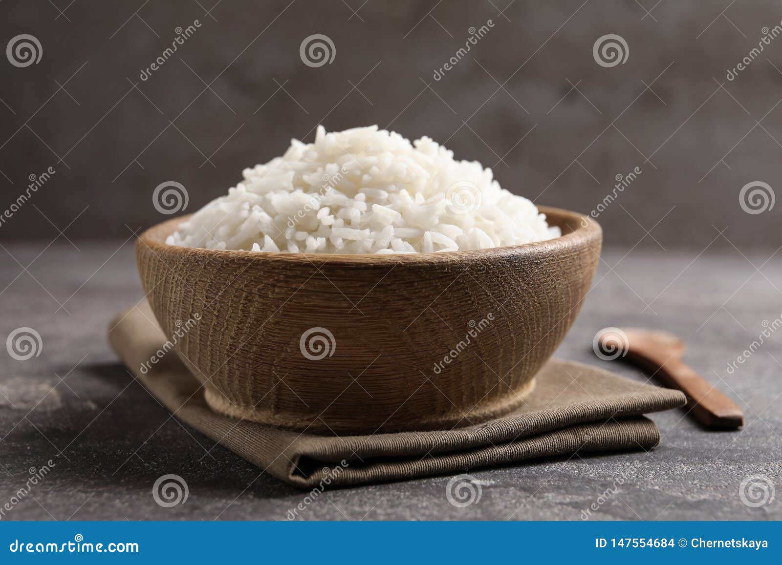 Bowl of Tasty Cooked Rice Served Stock Photo - Image of cuisine, cooked ...