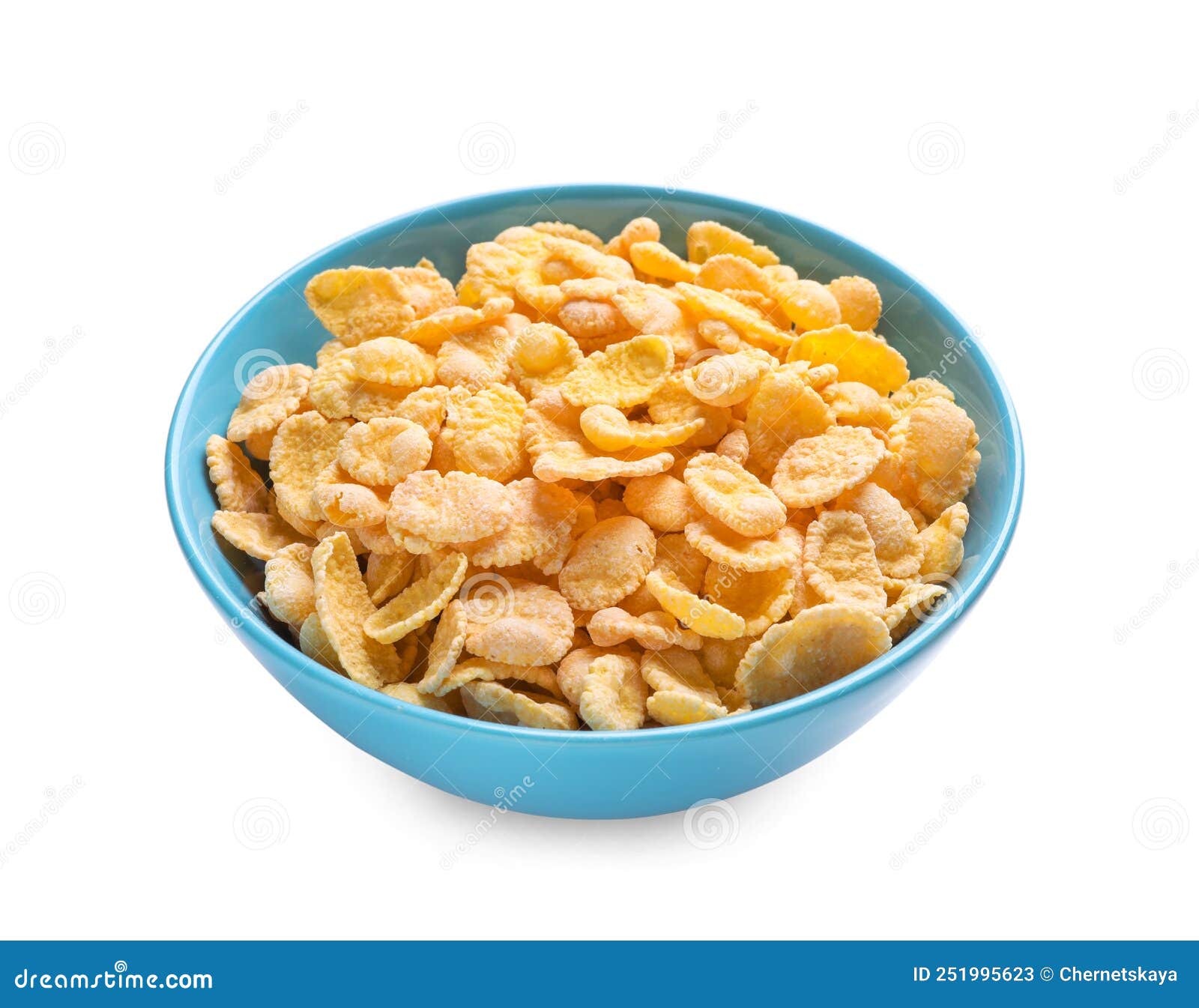 Bowl of Tasty Crispy Corn Flakes Isolated on White Stock Image - Image ...