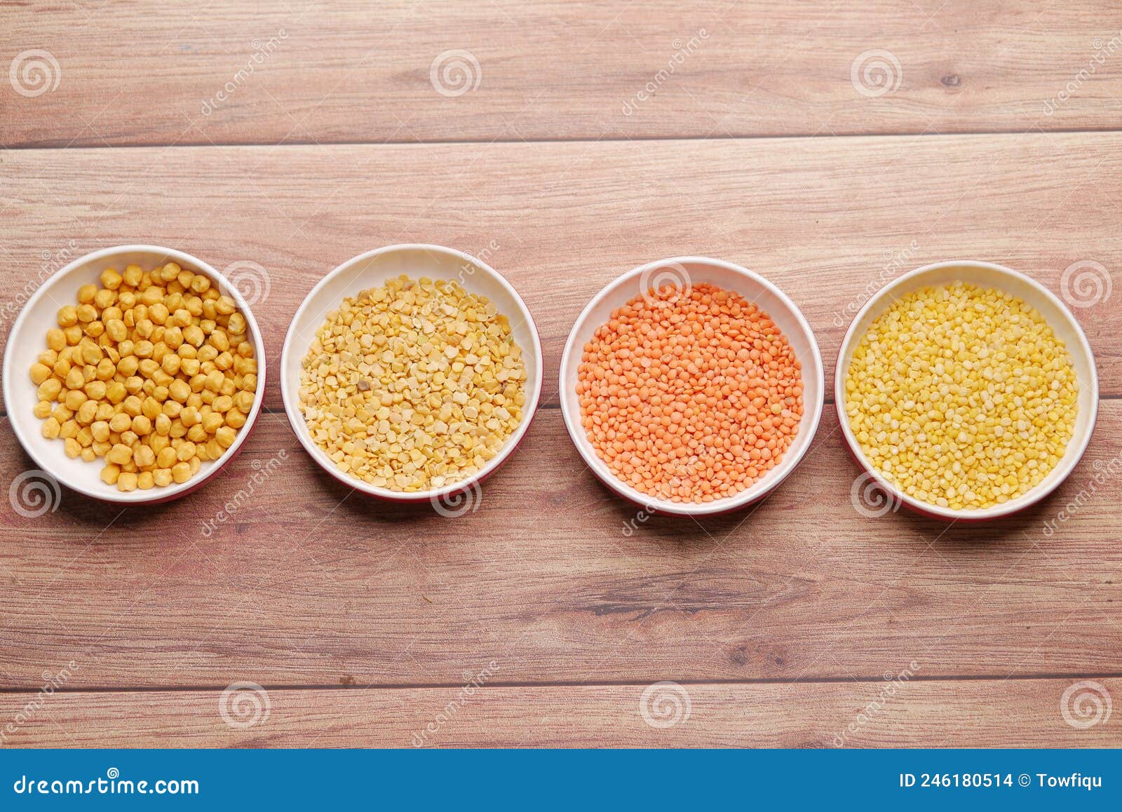 Bowl of Uncooked Dhal on Table Top View Stock Photo - Image of seed ...