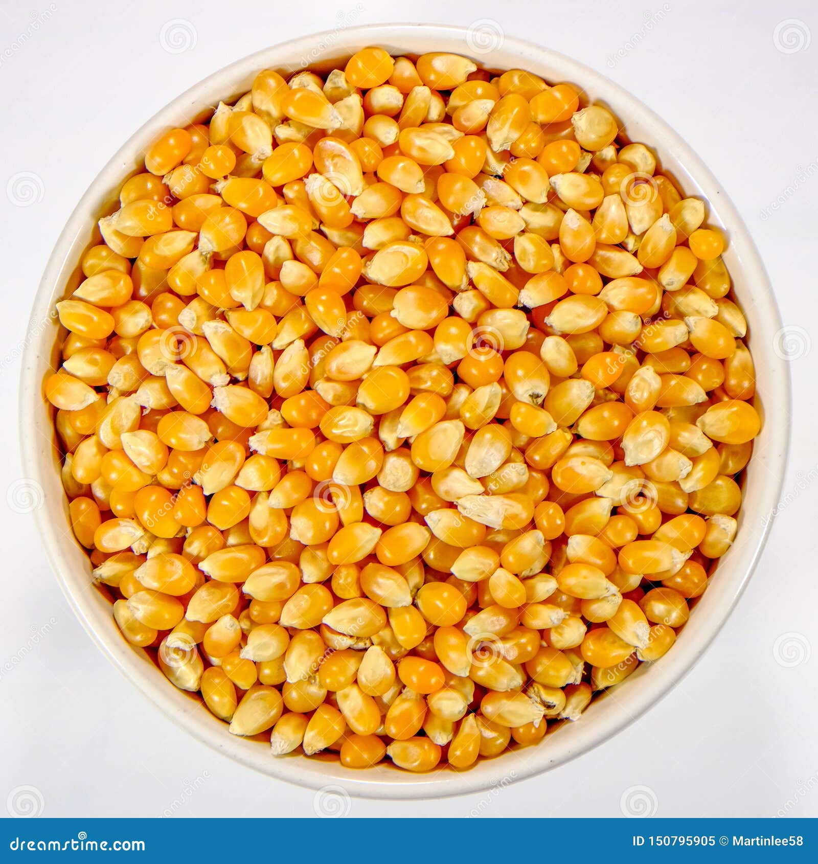 Bowl of Uncooked Popcorn Maize Stock Image - Image of flat, seeds ...