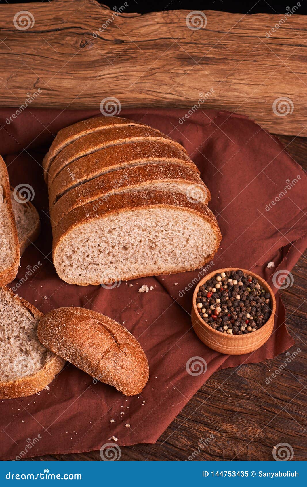 Bowl of Various Pepper Peppercorns Seeds Mix on Table Rastic Style ...