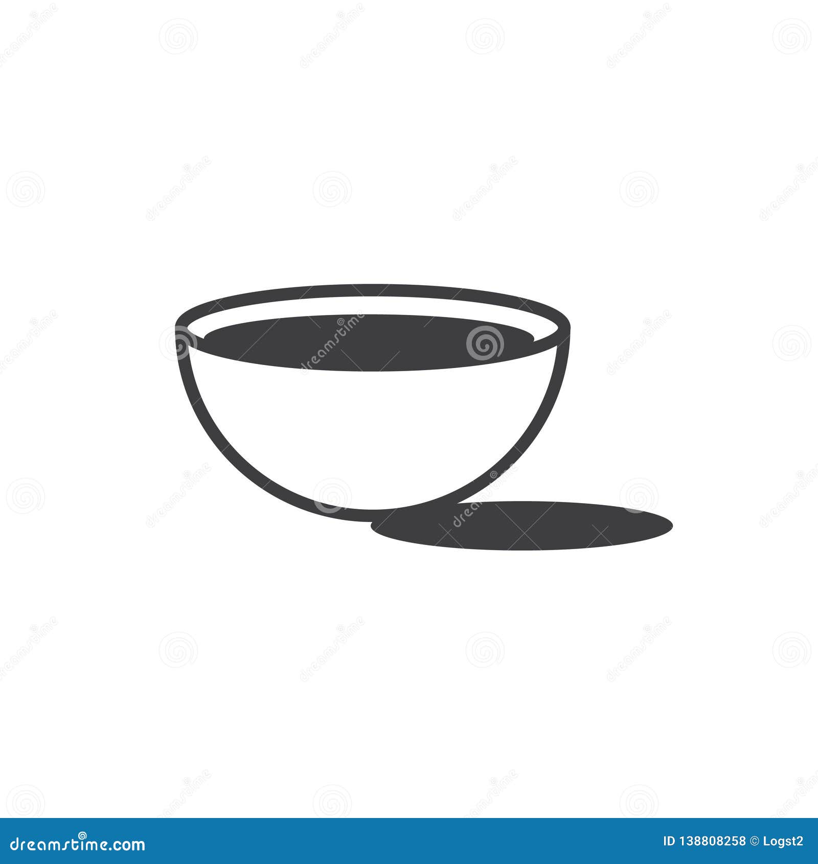 Bowl Vector Icon. Bowl Logo Stock Vector - Illustration of restaurant ...