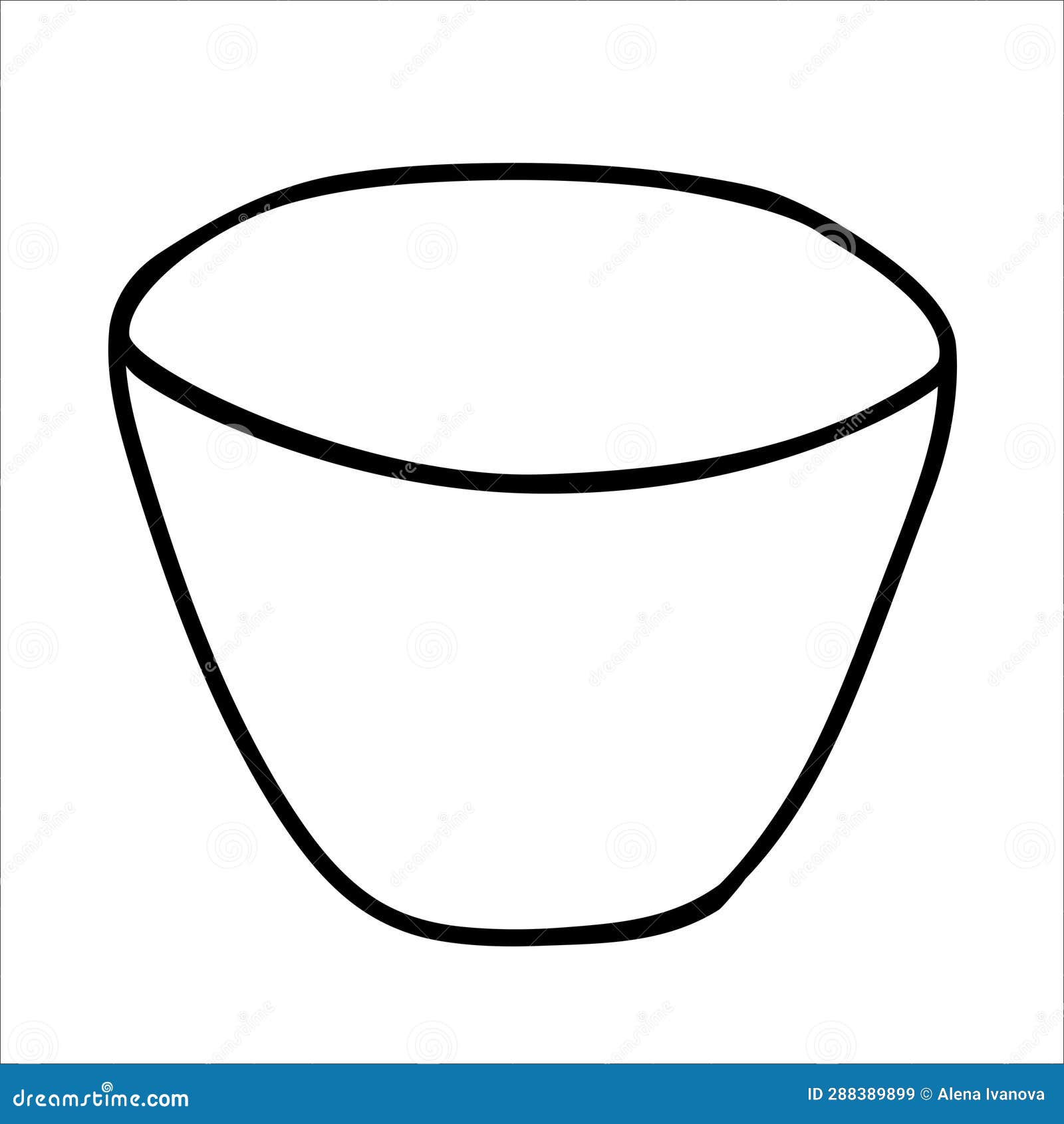 Bowl Vector Doodle Hand Drawn Illustration Isolated on White Stock ...