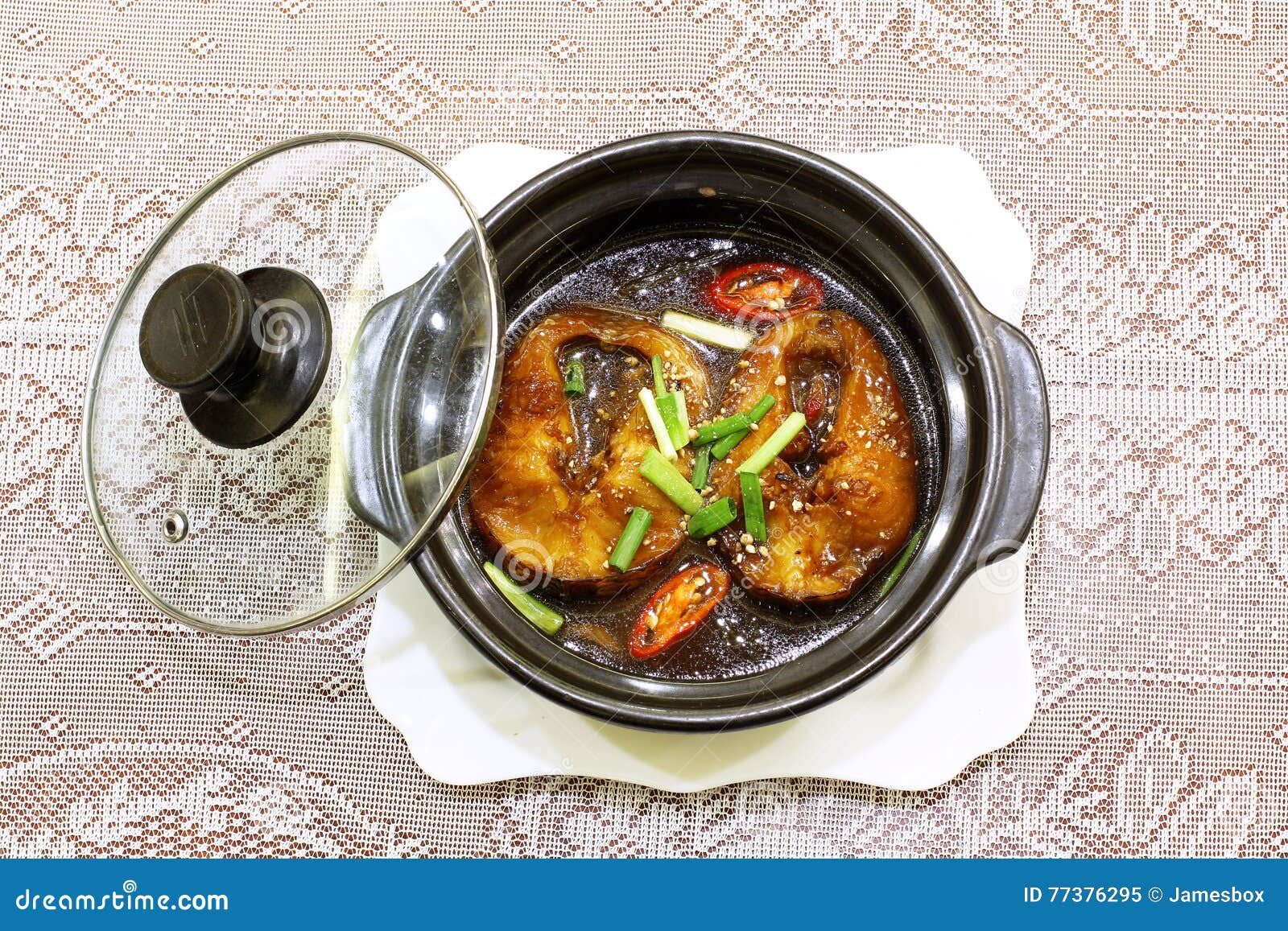 Bowl of Vietnamese Braised Fish Stock Image - Image of dish, dinner ...