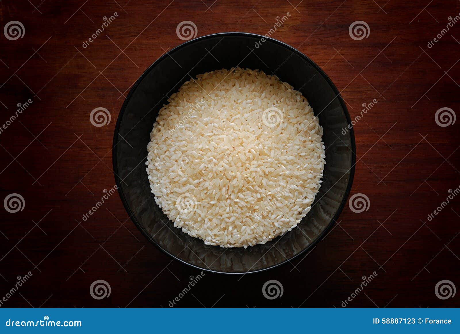 Bowl with White Rice stock image. Image of closeup, cooked - 58887123
