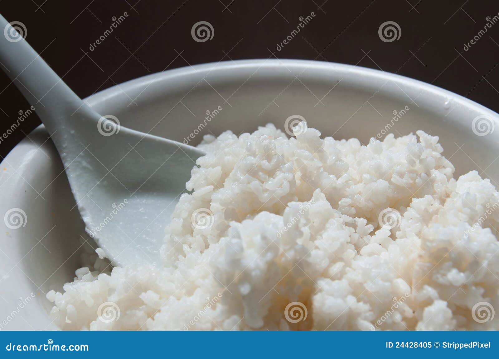 Bowl of white rice closeup stock image. Image of culture - 24428405