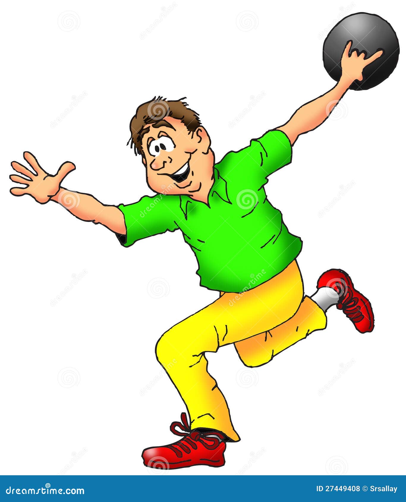 The Bowler stock illustration. Illustration of lane, color - 27449408