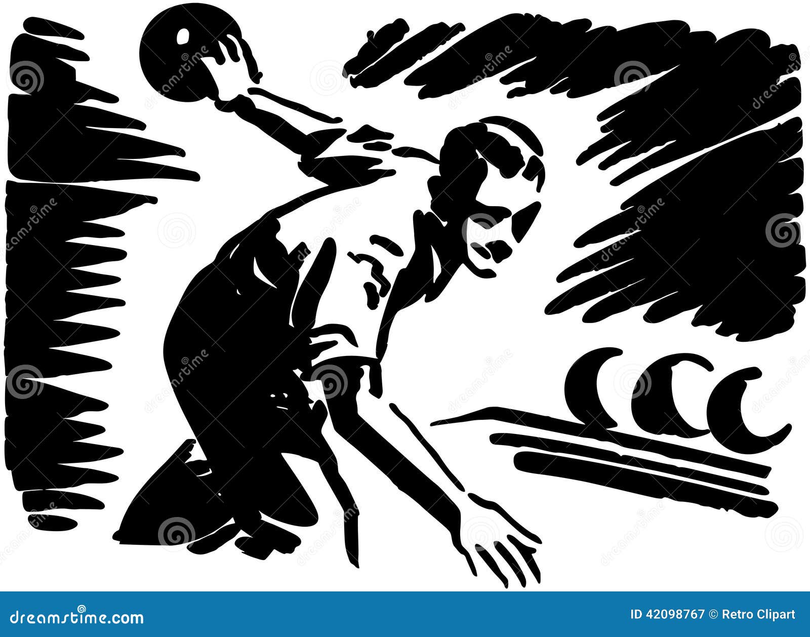 Bowler in Action stock vector. Illustration of scalable - 42098767