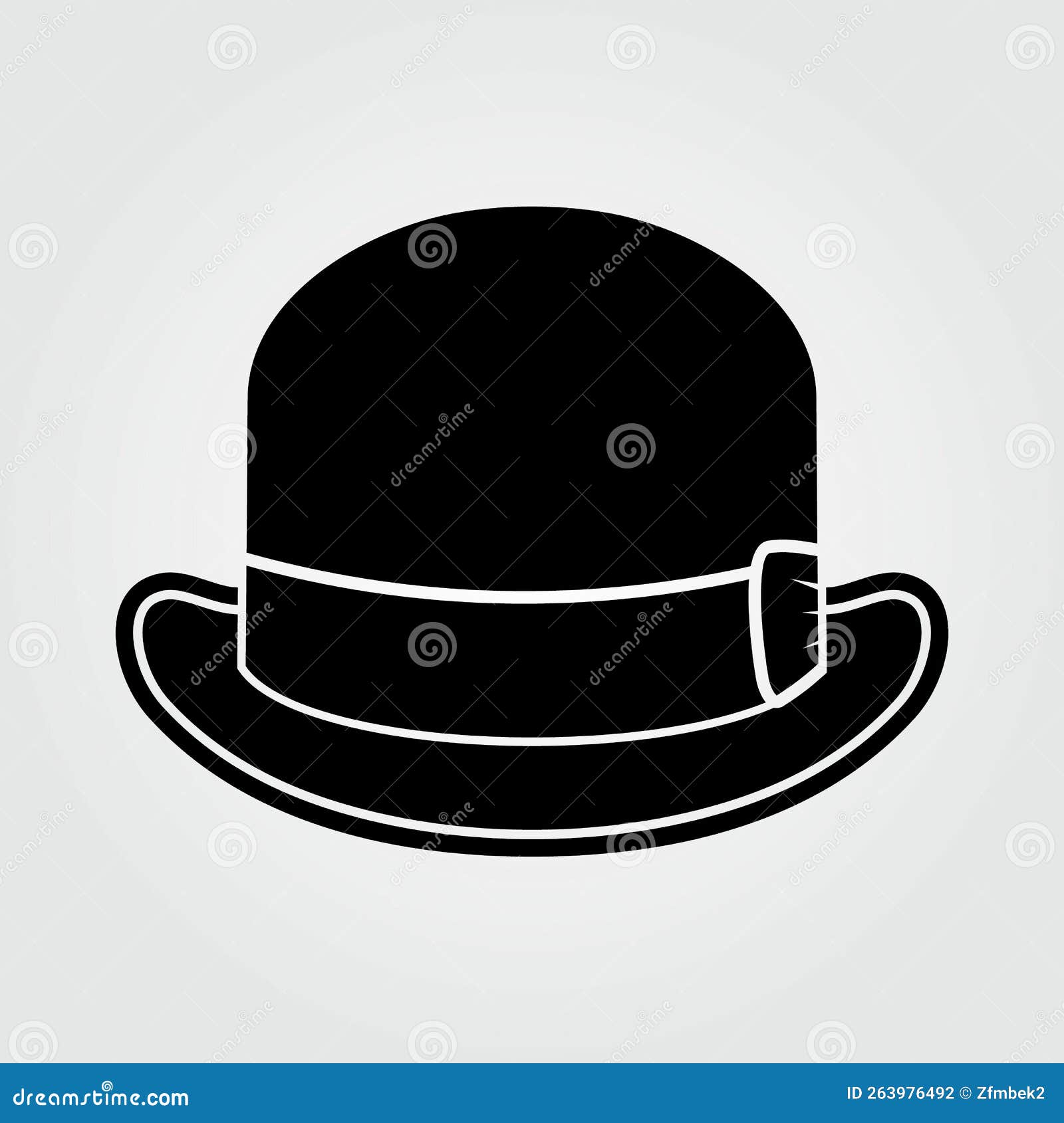 Bowler Hat Isolated on White Background. Vector Stock Vector ...