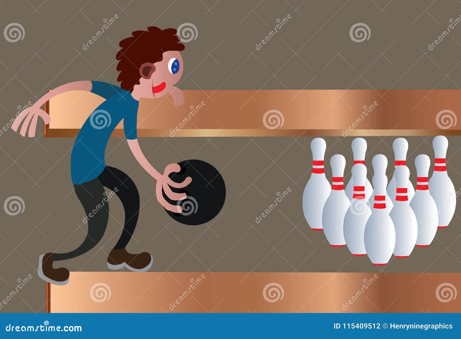 Bowling game session stock vector. Illustration of game - 115409512